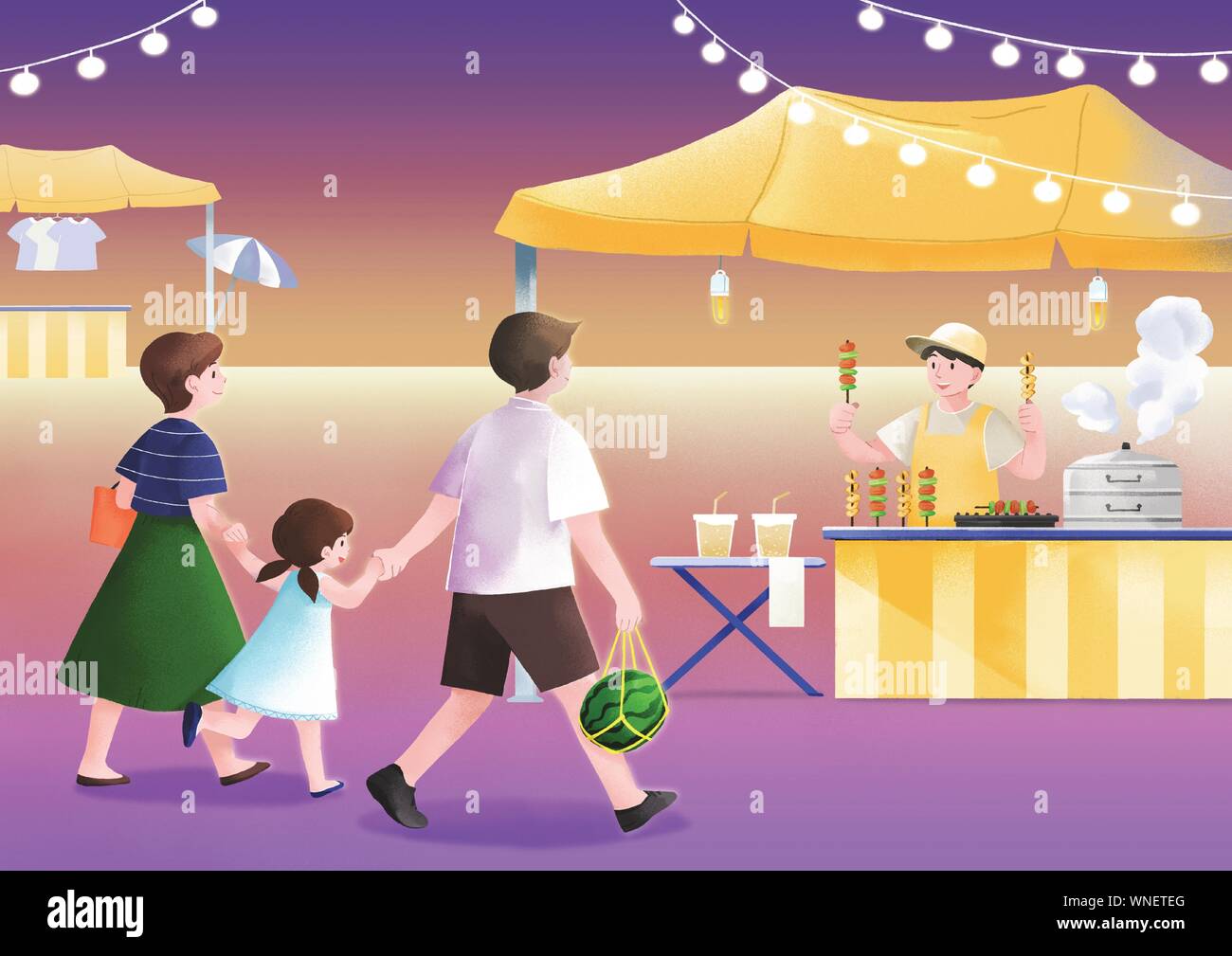 Man dad shopping Stock Vector Images - Alamy