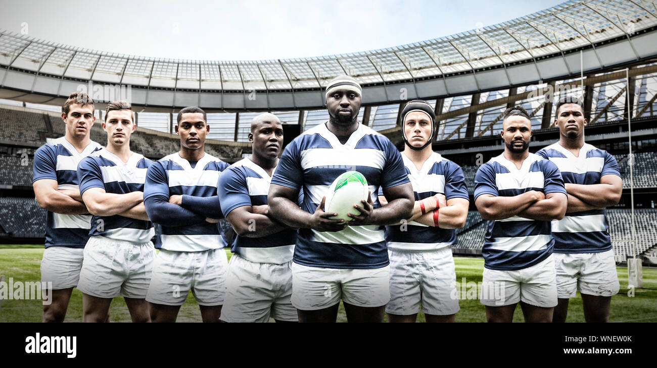 Composite image of rugby team Stock Photo - Alamy