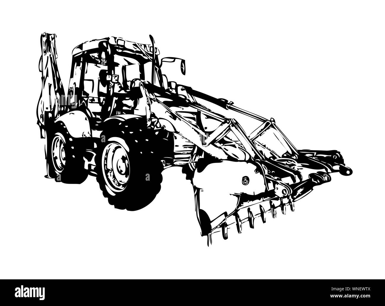 Construction vehicle art Cut Out Stock Images & Pictures - Alamy