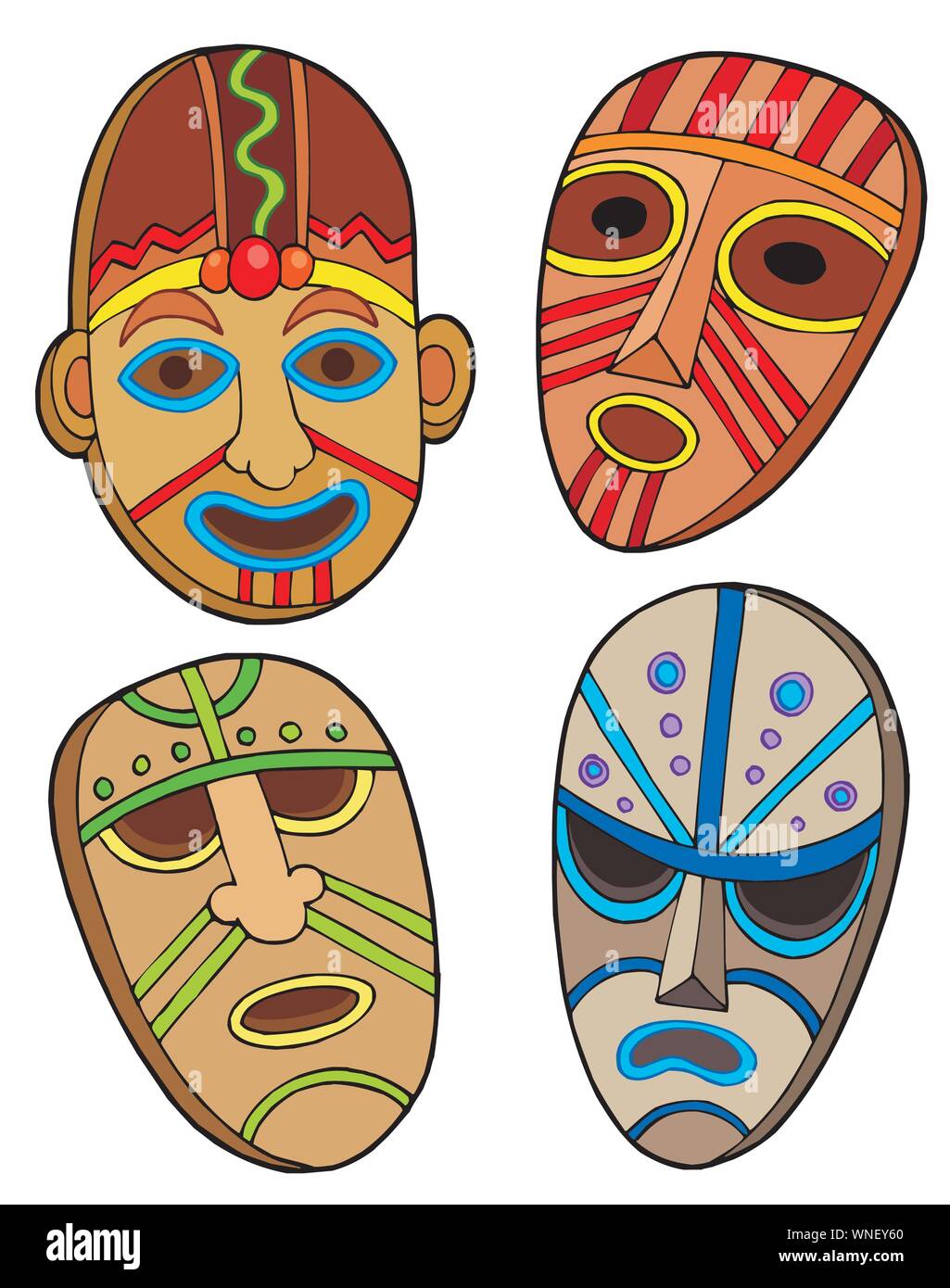 Tribal face paint Cut Out Stock Images & Pictures - Alamy