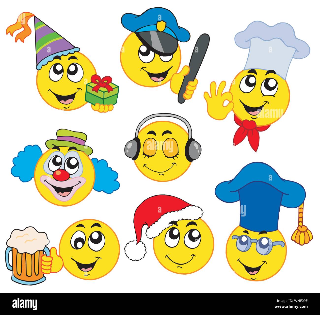 Various smileys 4 Stock Vector Image & Art - Alamy