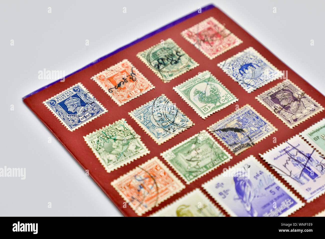 Old burma postage stamp hi-res stock photography and images - Alamy