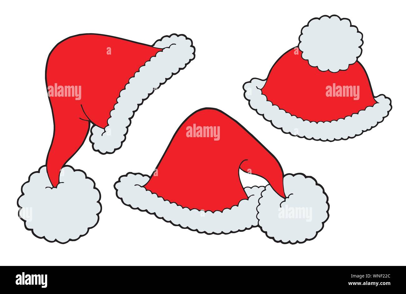 Various Christmas caps vector illustration Stock Vector Image & Art - Alamy