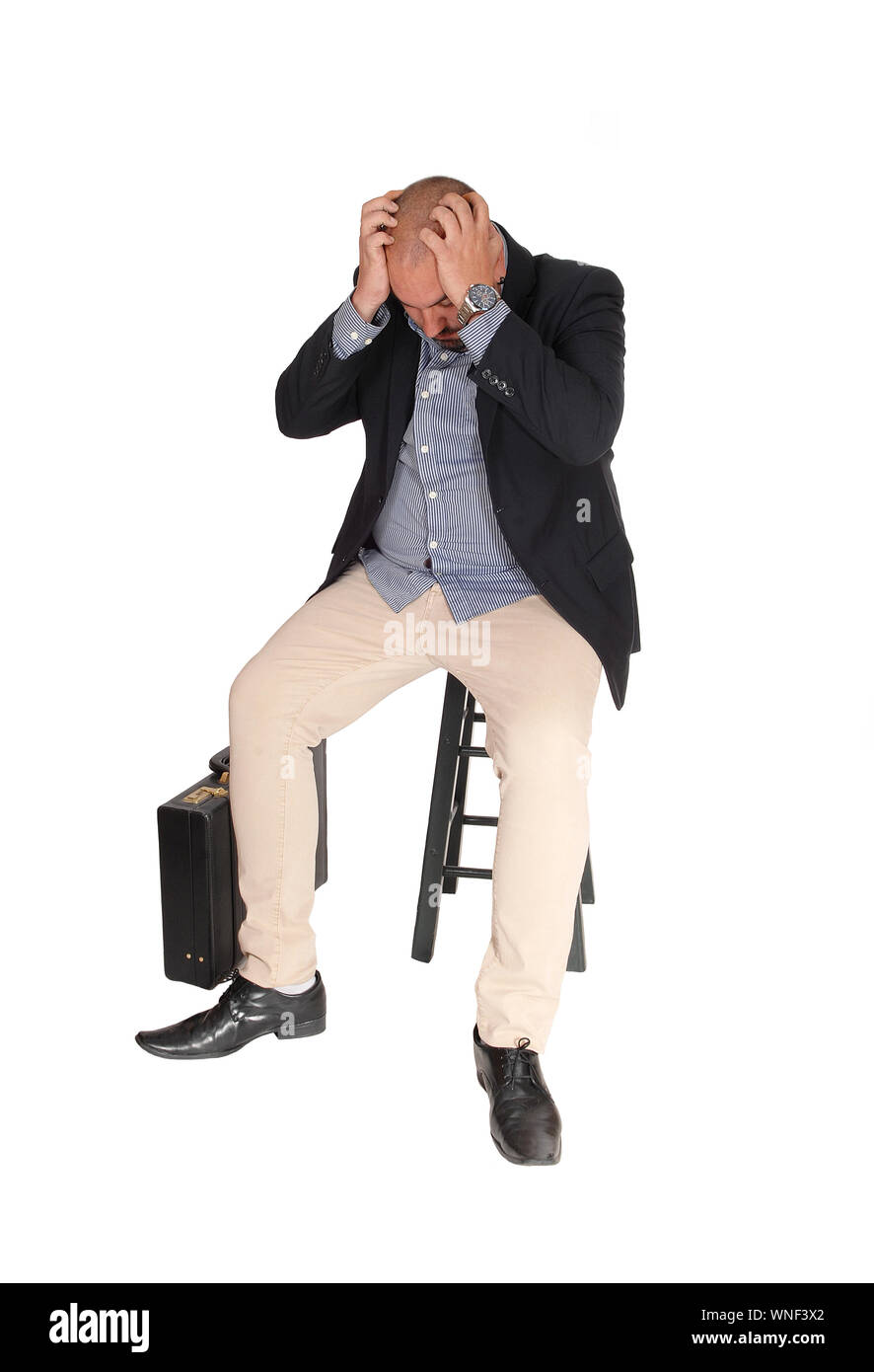 Depression middle age man Cut Out Stock Images & Pictures - Alamy