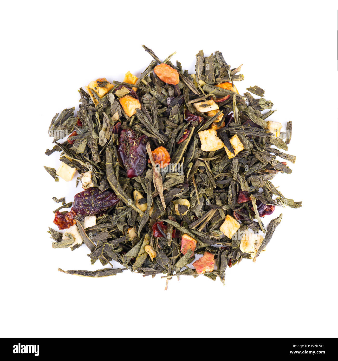 Green Ceylon tea with berries and fruits - apple, dog-rose, strawberry ...