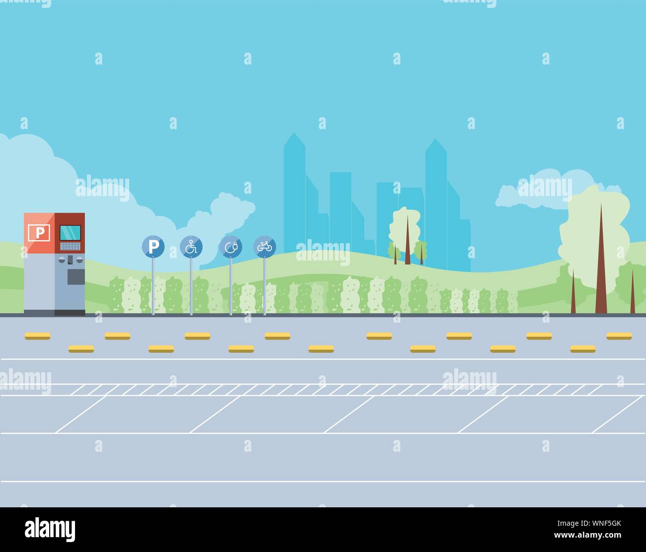 Parking lot advertising Stock Vector Images - Alamy