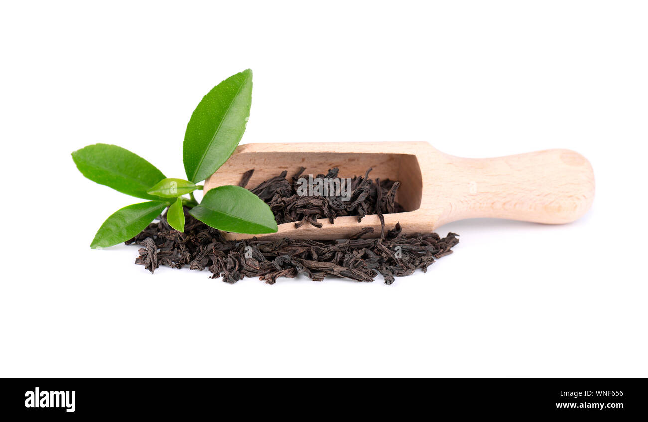 Black Ceylon tea with bergamot, isolated on white background Stock ...