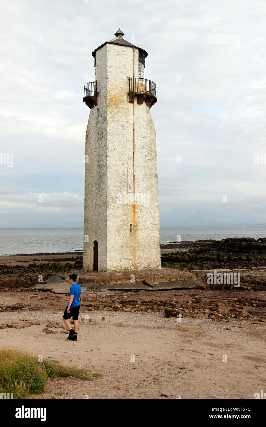 Southerness Lighthouse, Dumfries & Galloway, Scotland, UK Stock Photo ...