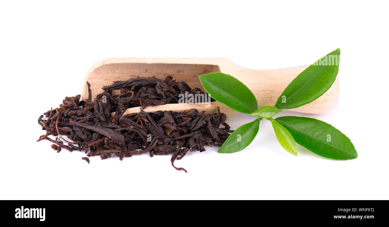 Black Ceylon tea with soursop, isolated on white background Stock Photo ...