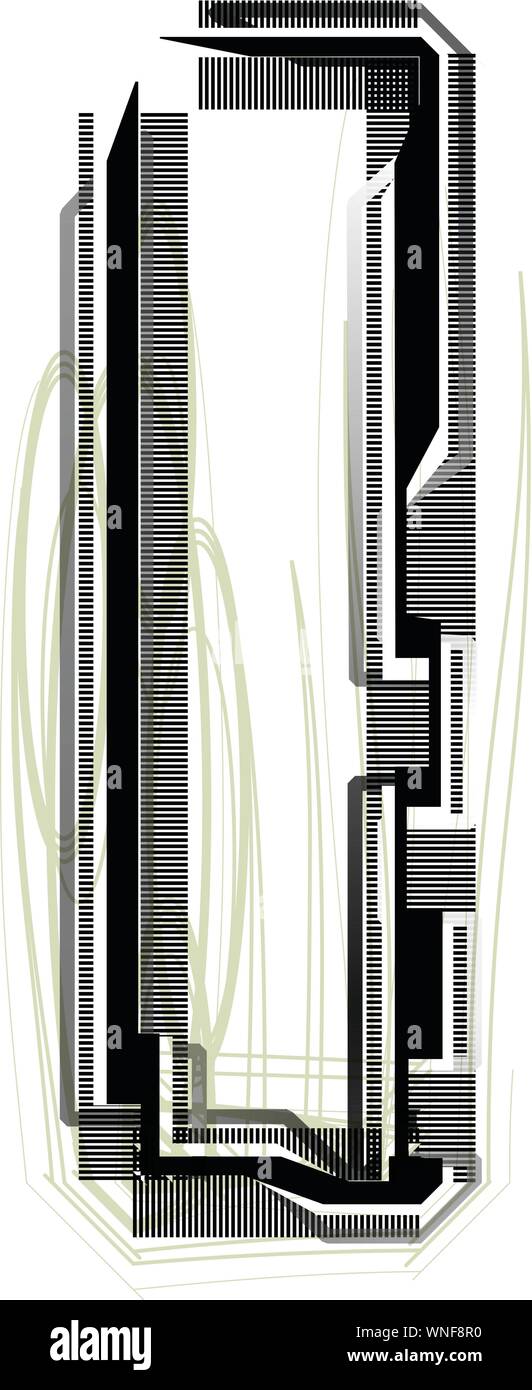 technological font. LETTER I Stock Vector Image & Art - Alamy