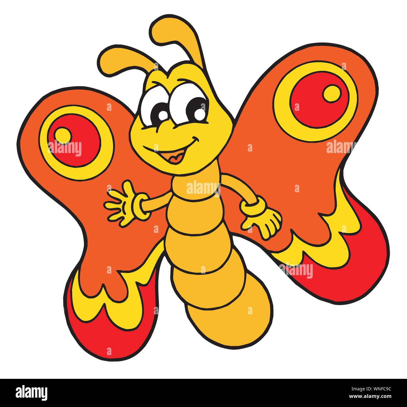 Small orange butterfly vector illustration Stock Vector Image & Art - Alamy