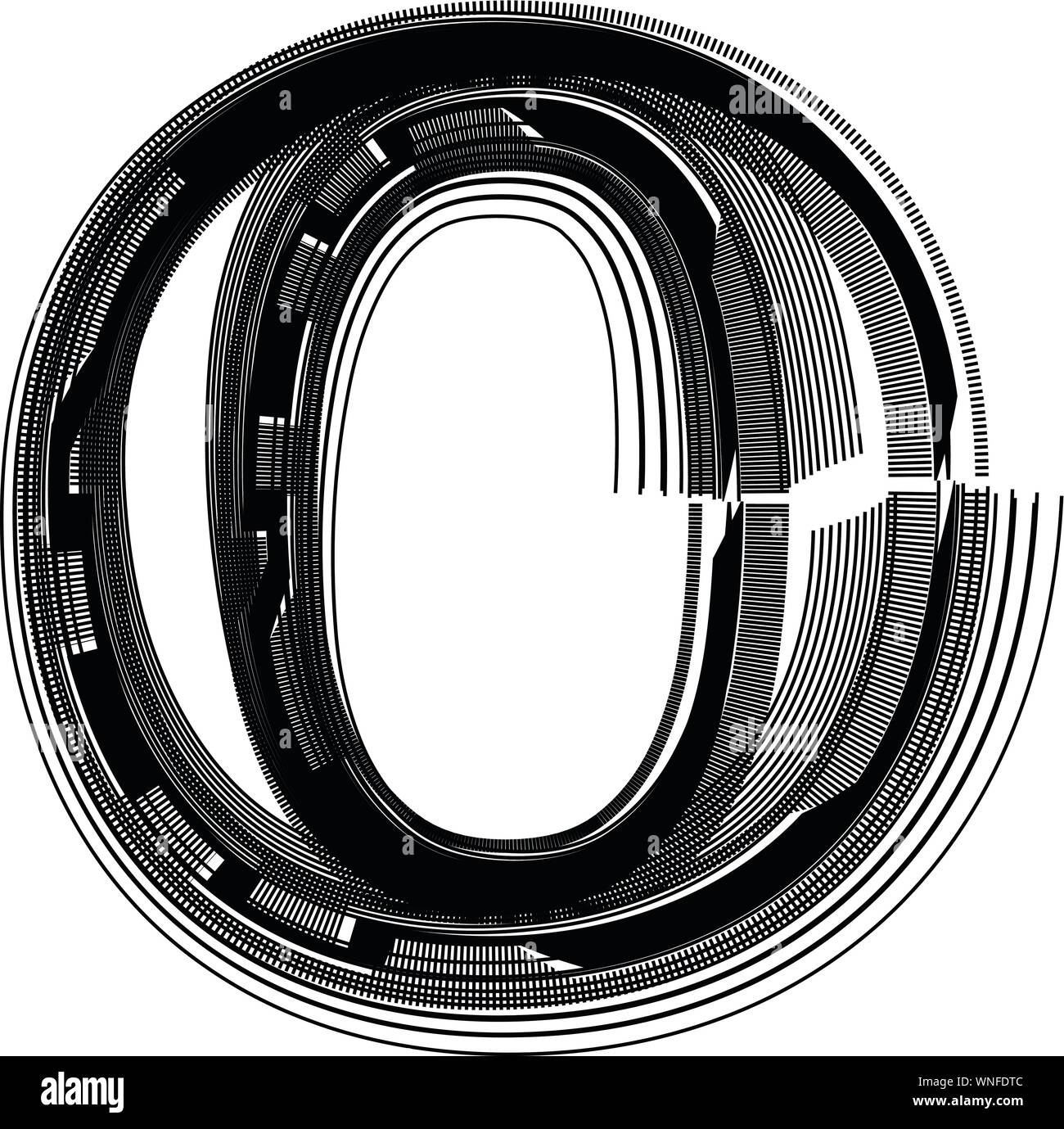 Font illustration LETTER o Stock Vector Image & Art - Alamy