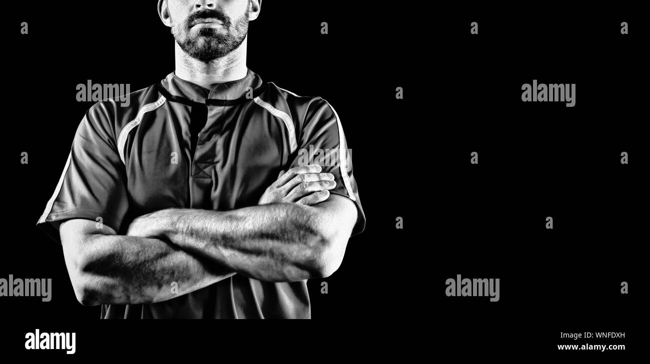 Tough Rugby Player Stock Photo - Alamy