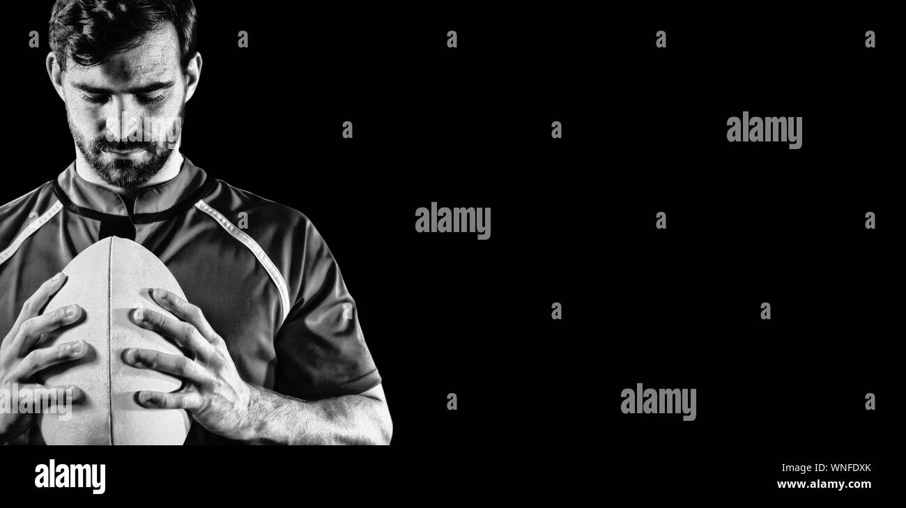 Tough Rugby Player Stock Photo - Alamy