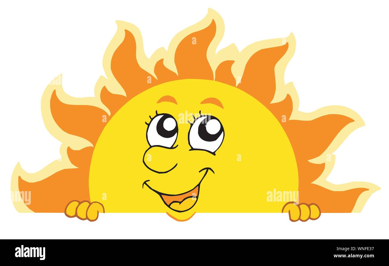 Sun hiding Stock Vector Images - Alamy