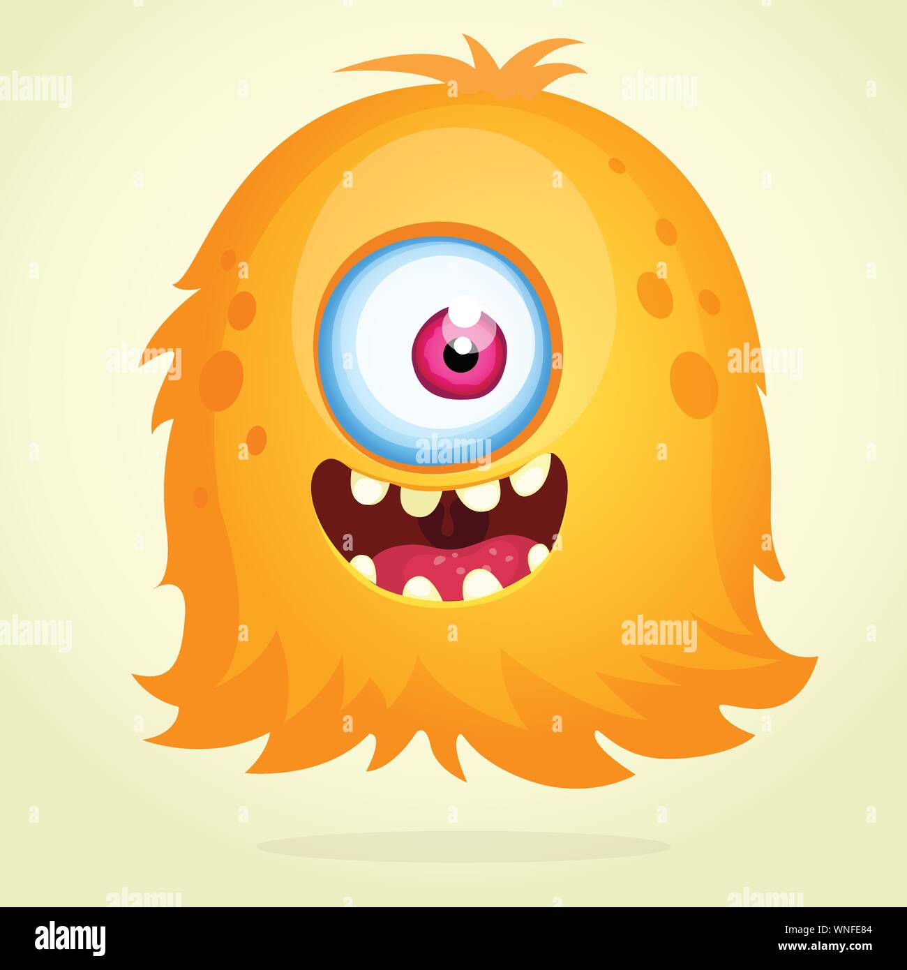 Happy cartoon monster. Vector character Stock Vector Image & Art - Alamy