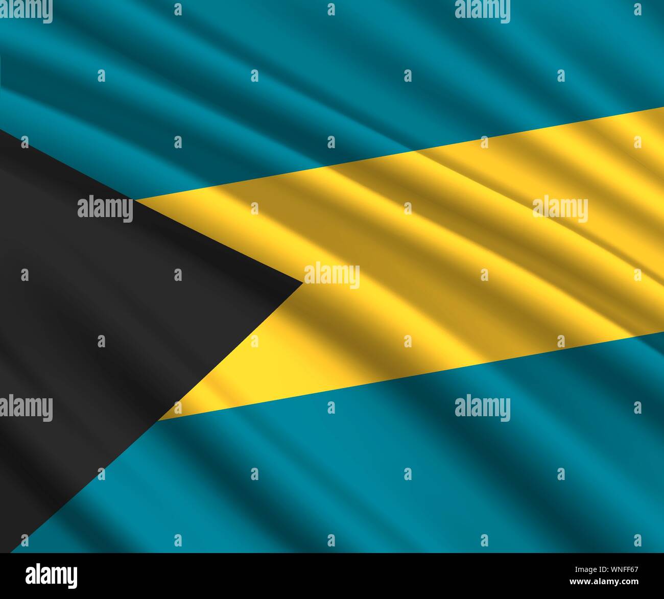 Background with 3d waving flag of Bahamas Stock Vector Image & Art - Alamy