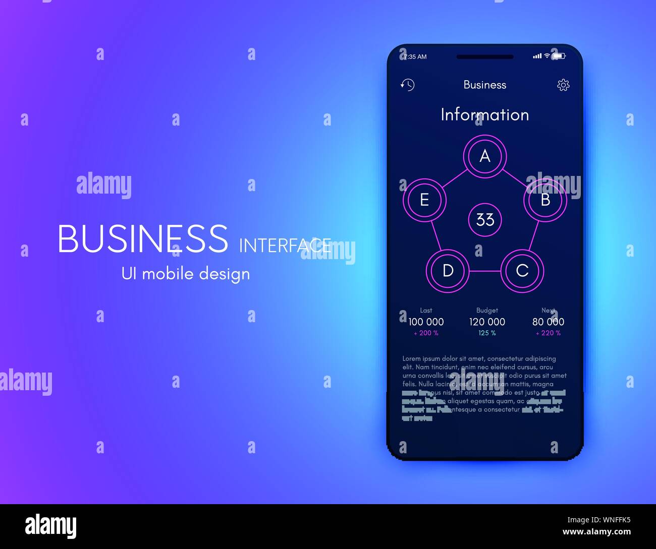 Mobile Application Interface Ui Design Vector Illustration Stock Vector Image And Art Alamy