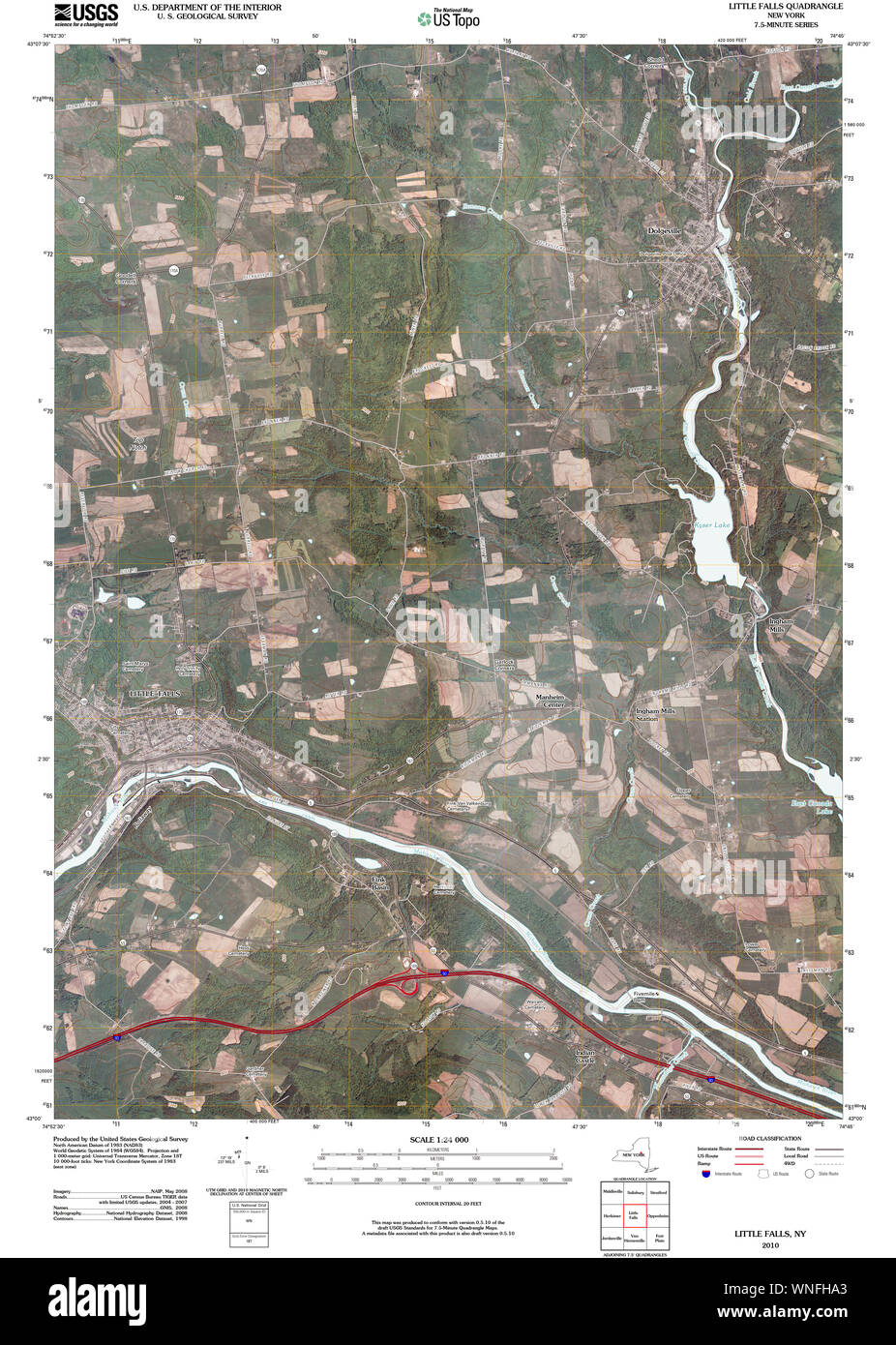 Map of little falls hi-res stock photography and images - Alamy