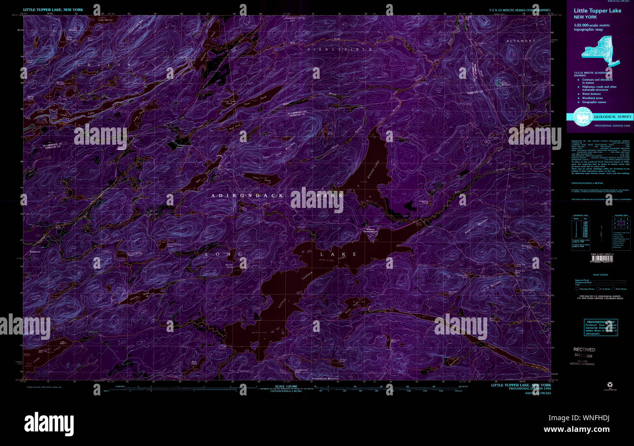 Map of tupper lake hi-res stock photography and images - Alamy