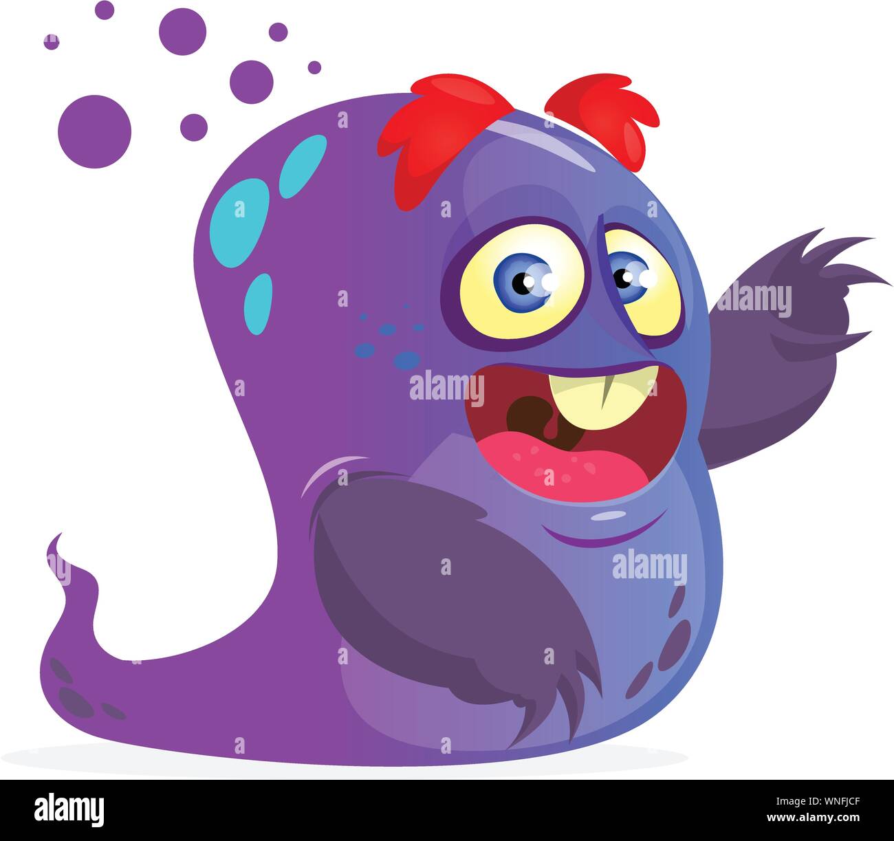 Blue monster. Vector cartoon Stock Vector Image & Art - Alamy
