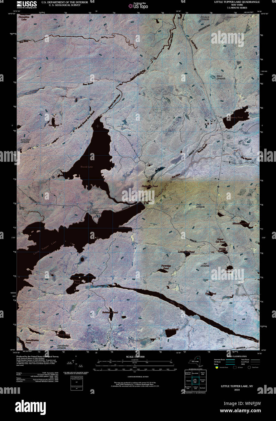 Map of tupper lake hi-res stock photography and images - Alamy
