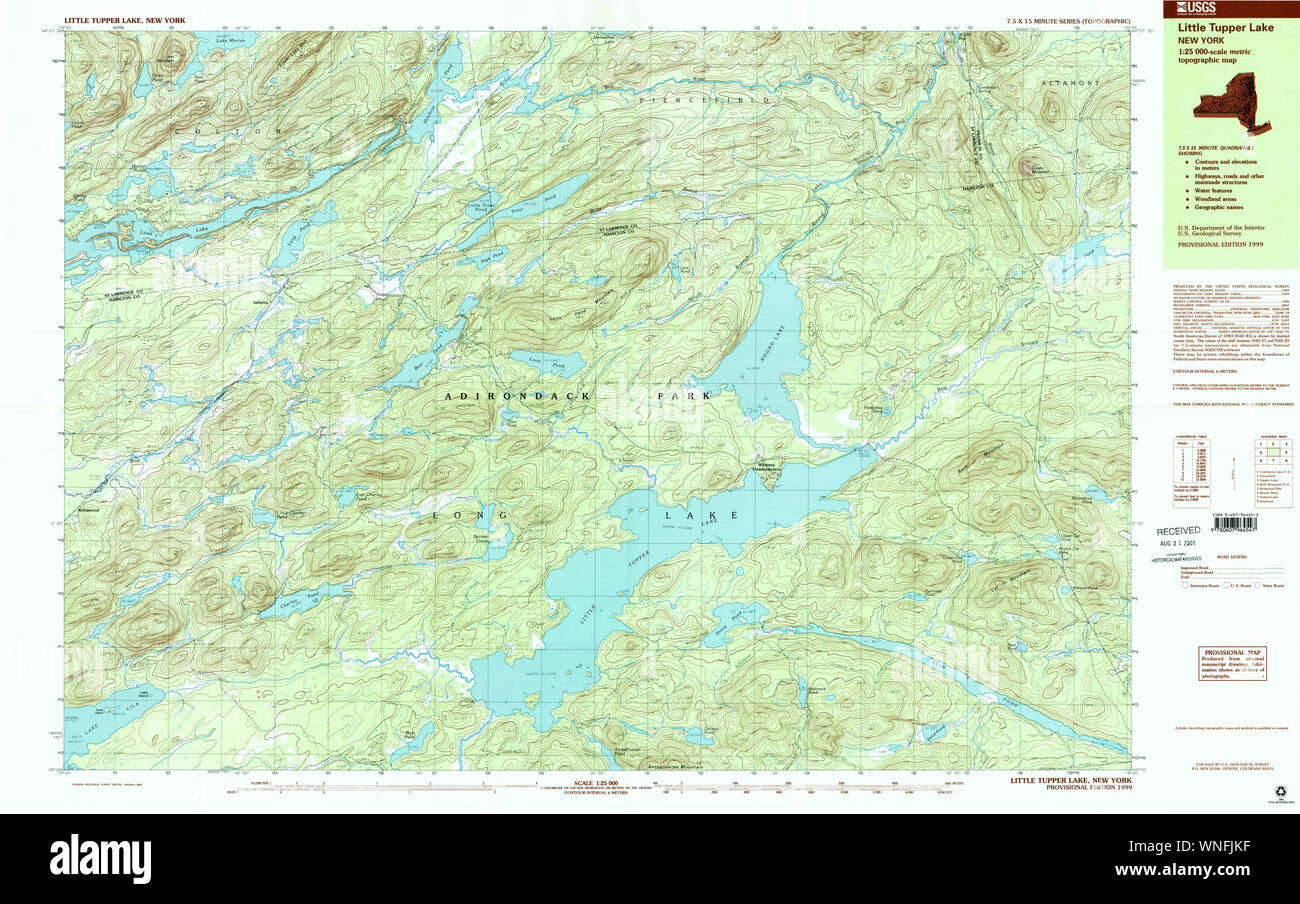 Map of tupper lake new hi-res stock photography and images - Alamy