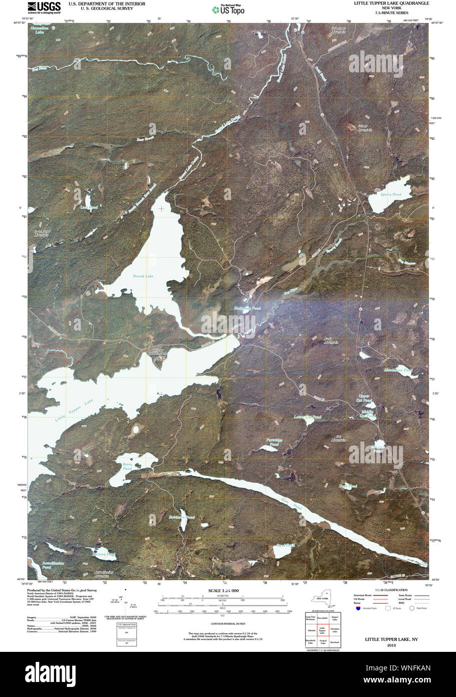 Map of tupper lake new Cut Out Stock Images & Pictures - Alamy