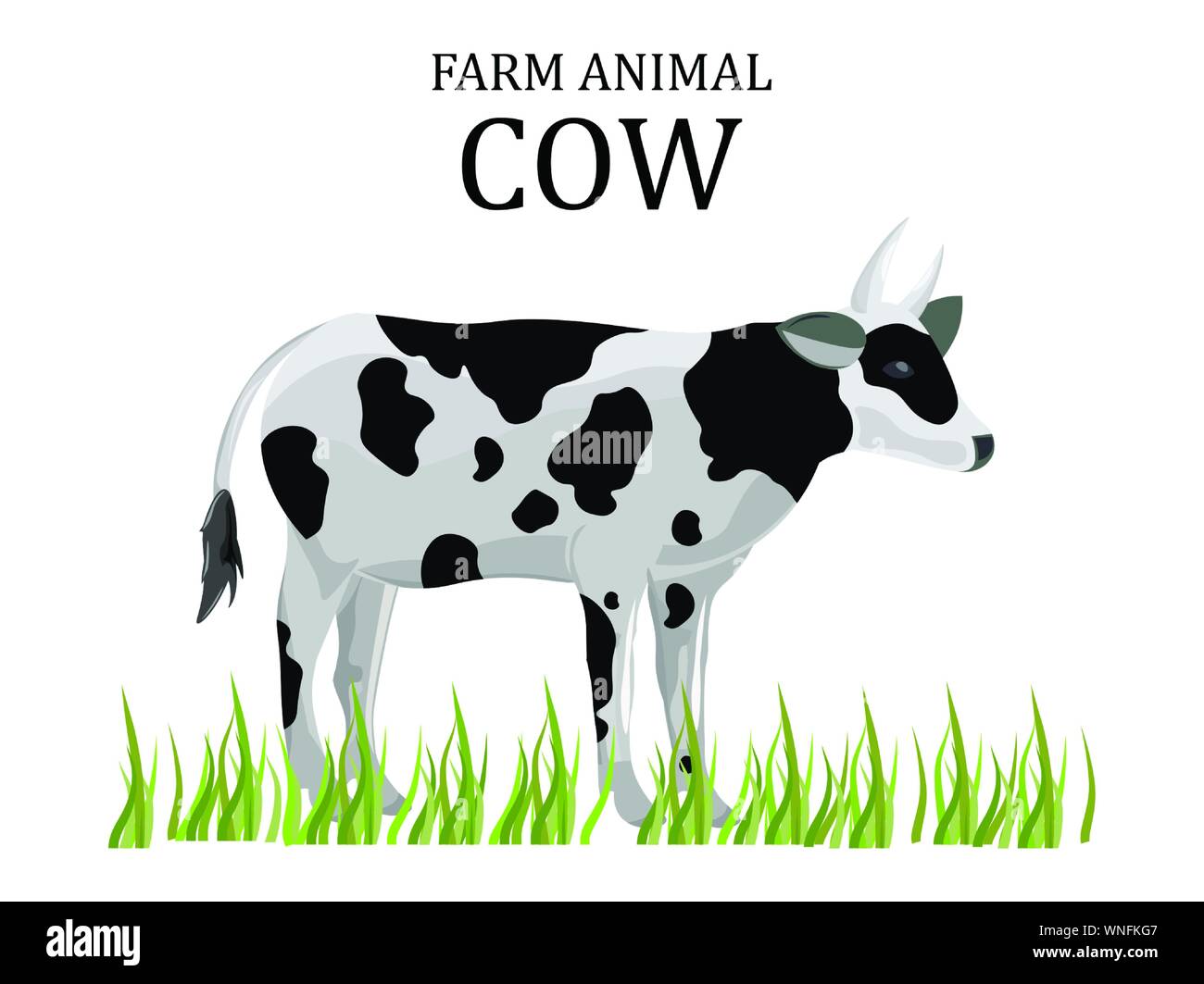 Eco farm cow flat Cut Out Stock Images & Pictures - Alamy