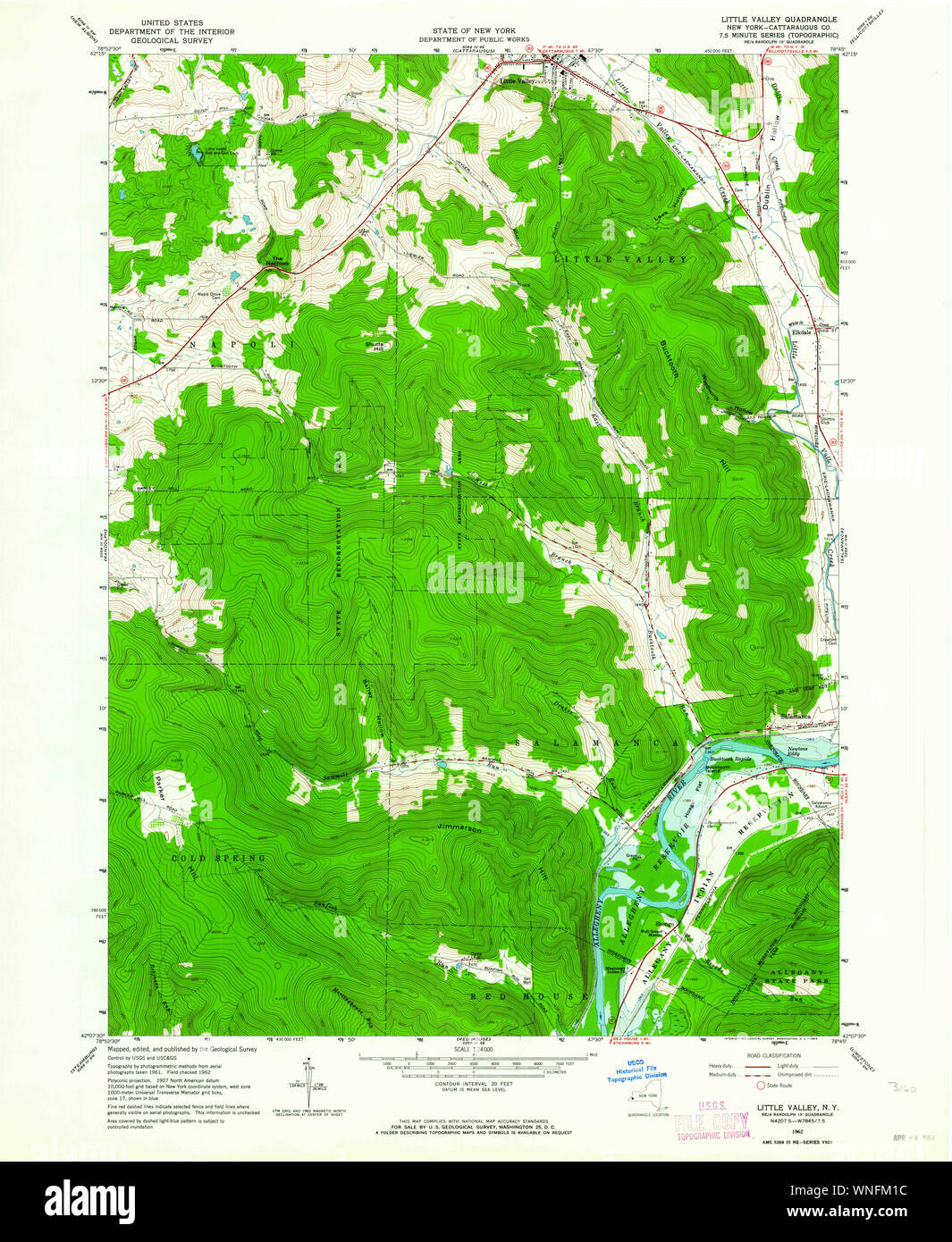 Map of little valley new york hi-res stock photography and images - Alamy