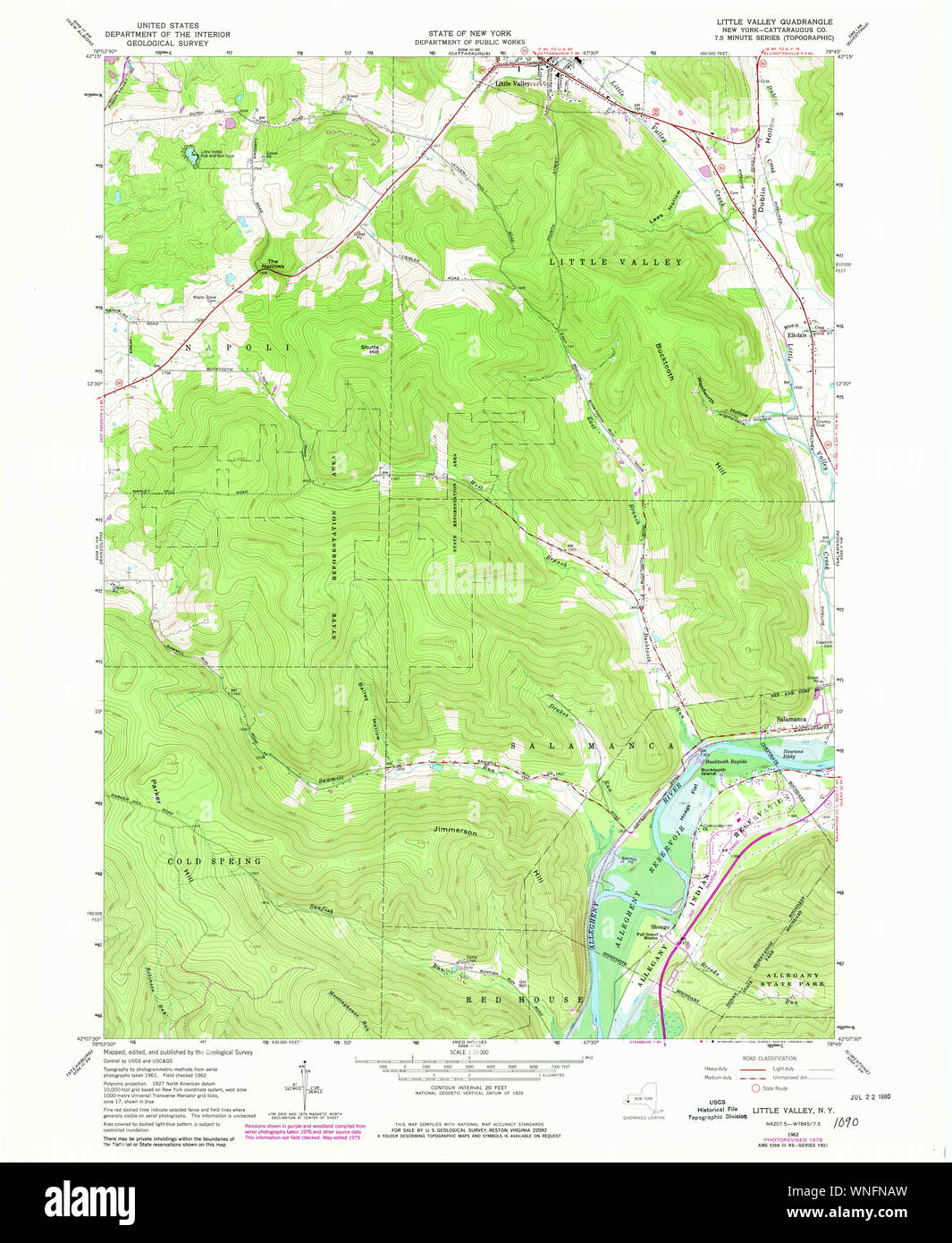 Map of little valley new york hi-res stock photography and images - Alamy