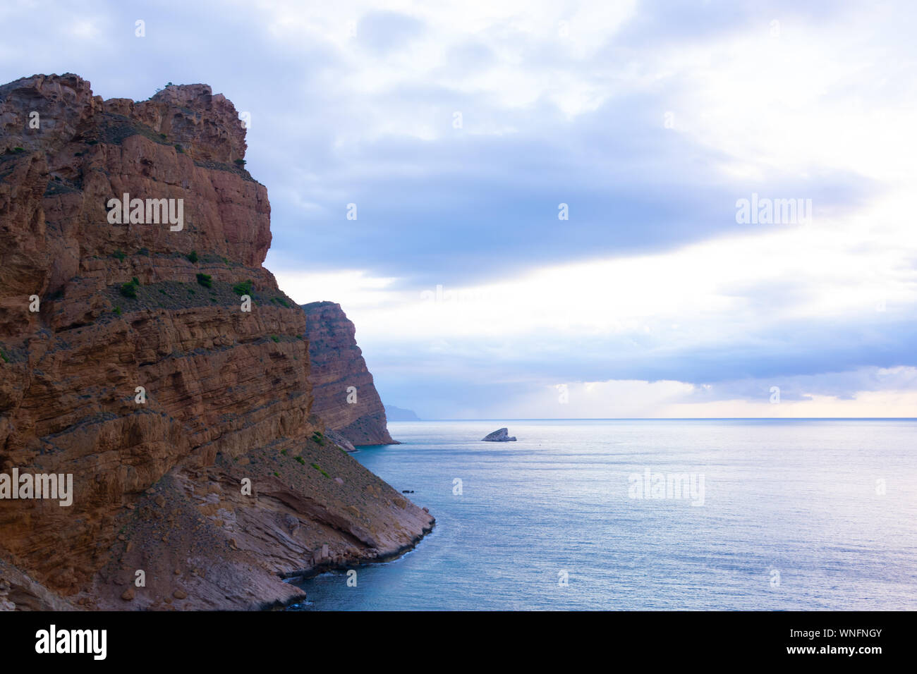 Cliffs in benidorm (alicante) Spain Stock Photo - Alamy