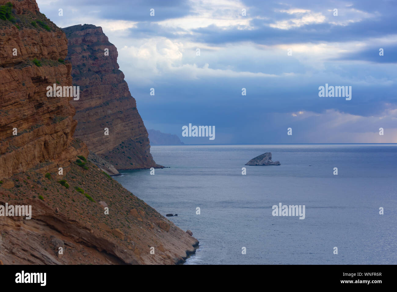 Cliffs in benidorm (alicante) Spain Stock Photo - Alamy
