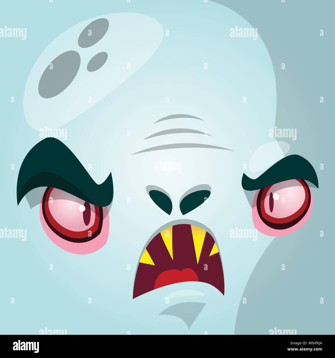 Cartoon vampire face. Halloween vector illustration Stock Vector Image ...