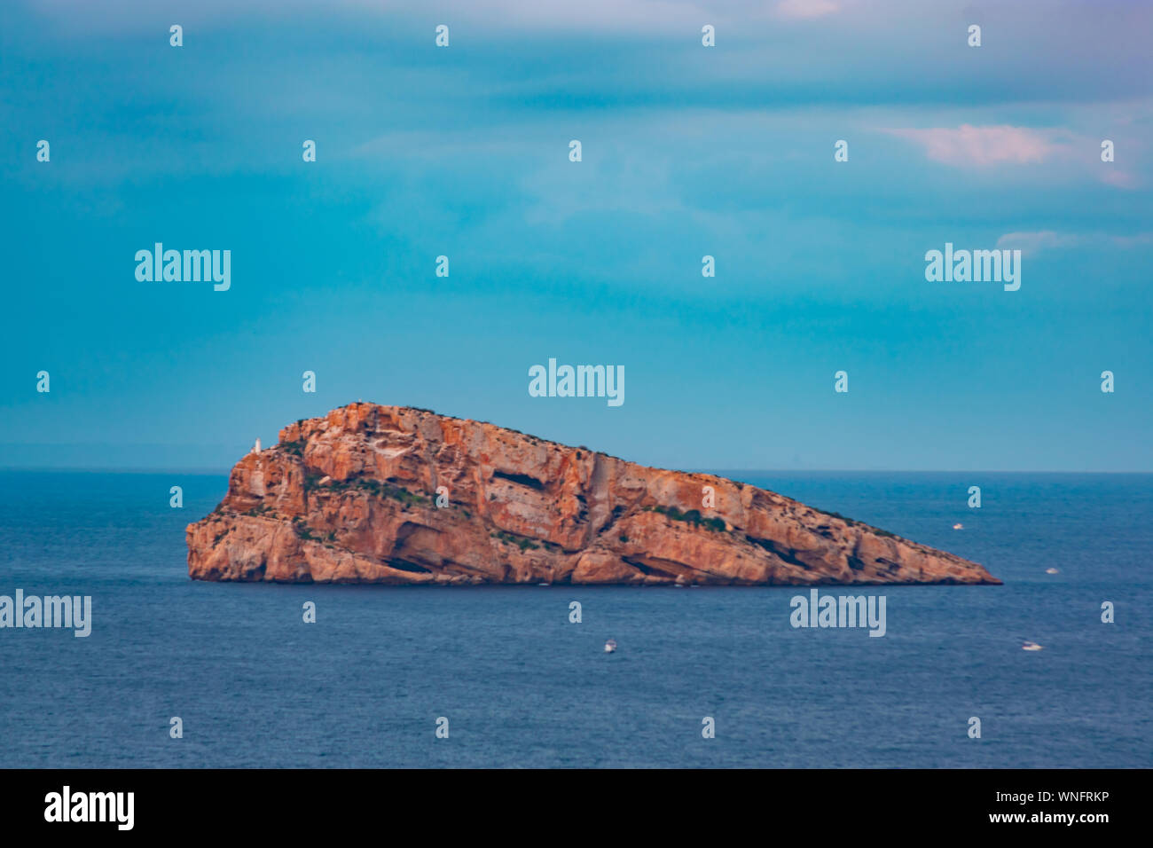Benidorm island, tourist icon of the area Stock Photo - Alamy