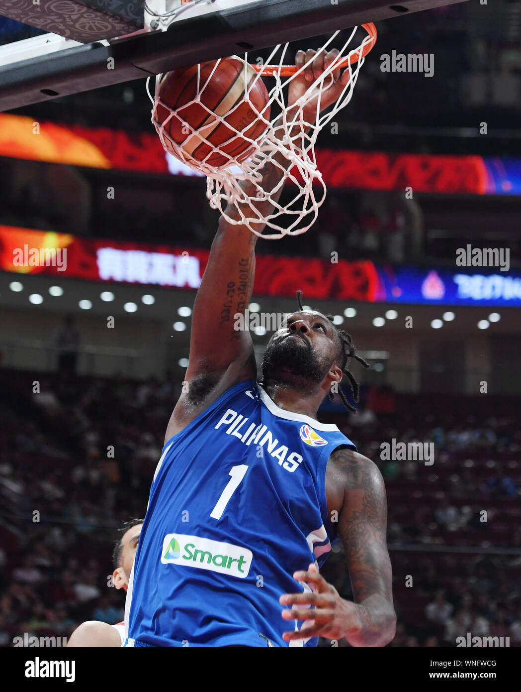 (190906) -- BEIJING, Sept. 6, 2019 (Xinhua) -- Andray Blatche of the ...
