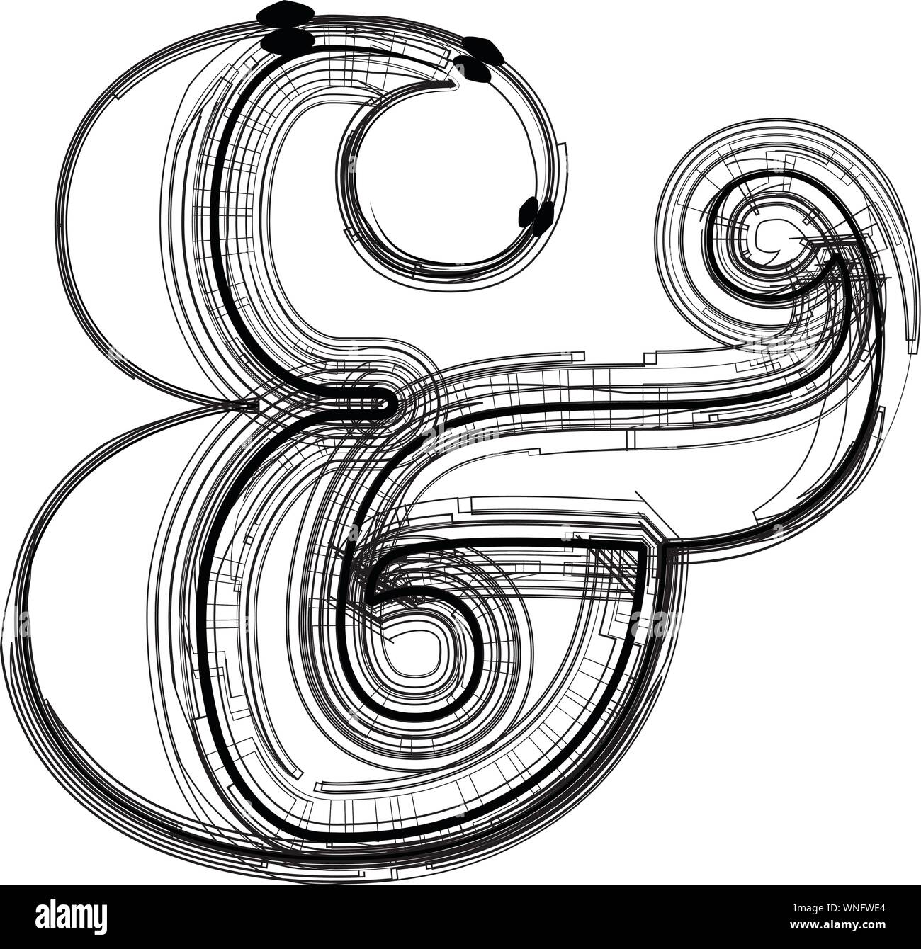 technological font symbol Stock Vector Image & Art - Alamy