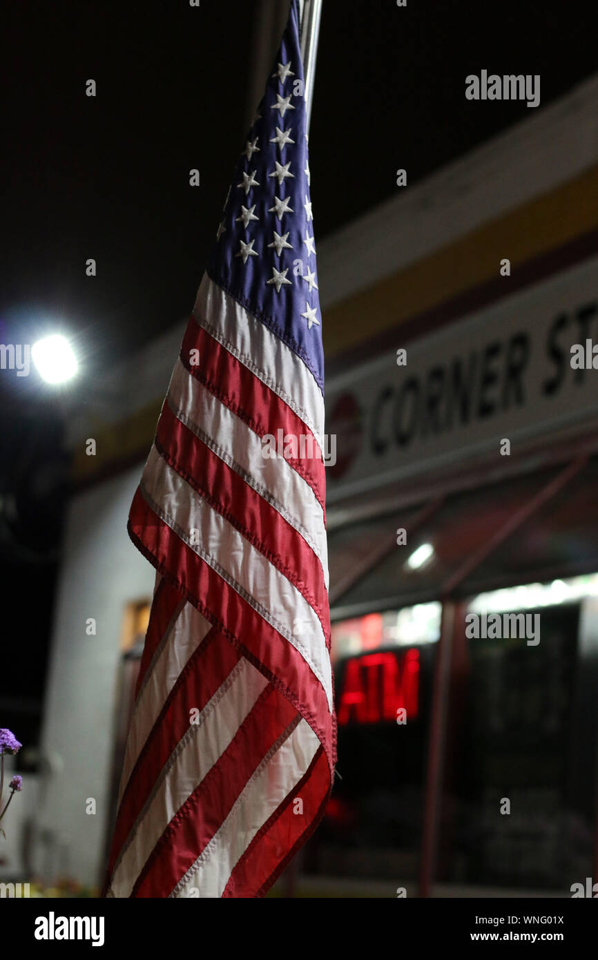 American flag night hi-res stock photography and images - Alamy