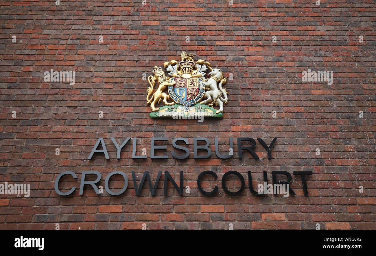 General view of a sign for Aylesbury Crown Court. PA Photo. Picture ...