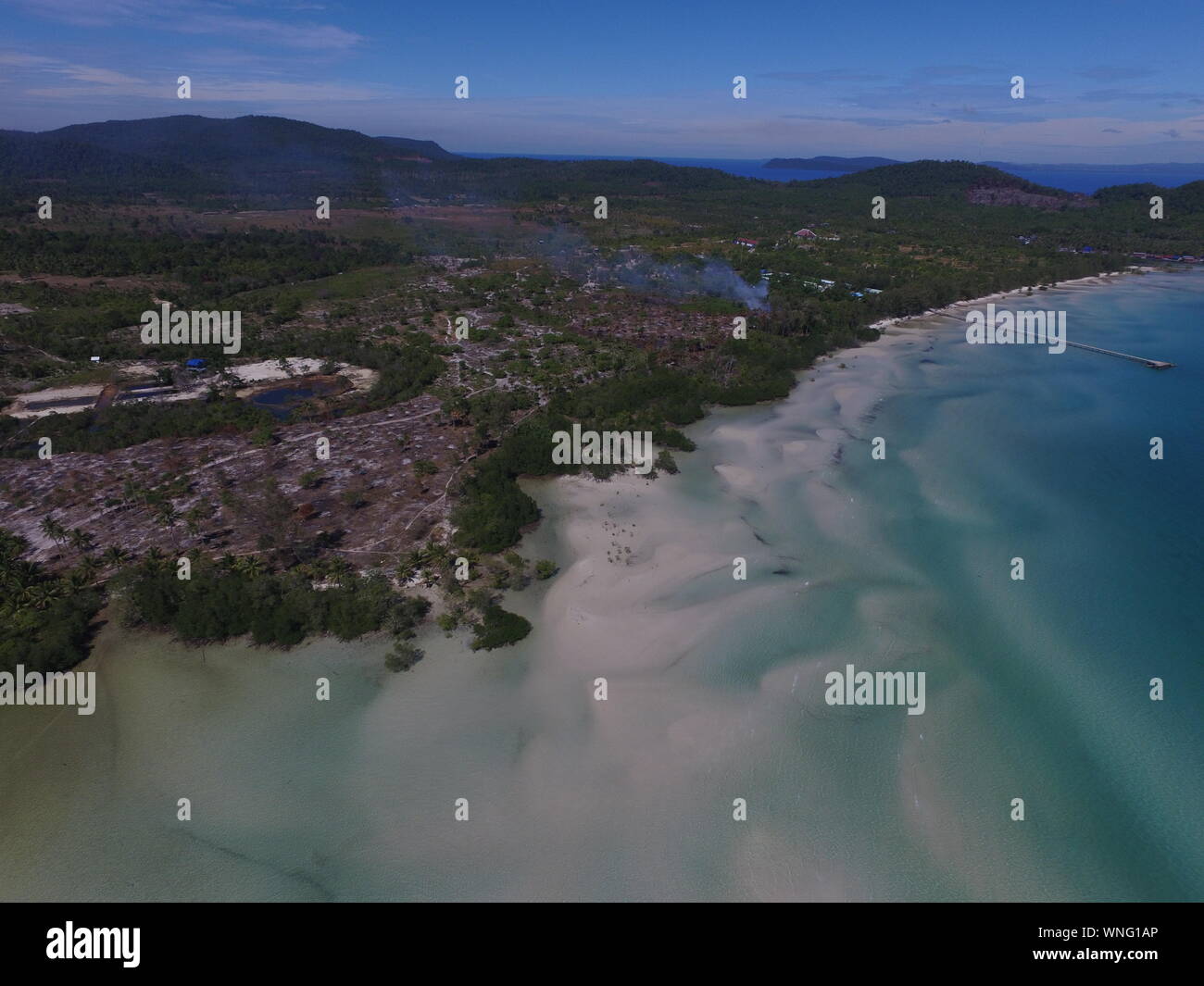 Koh Rong Cambodia island drone Stock Photo - Alamy