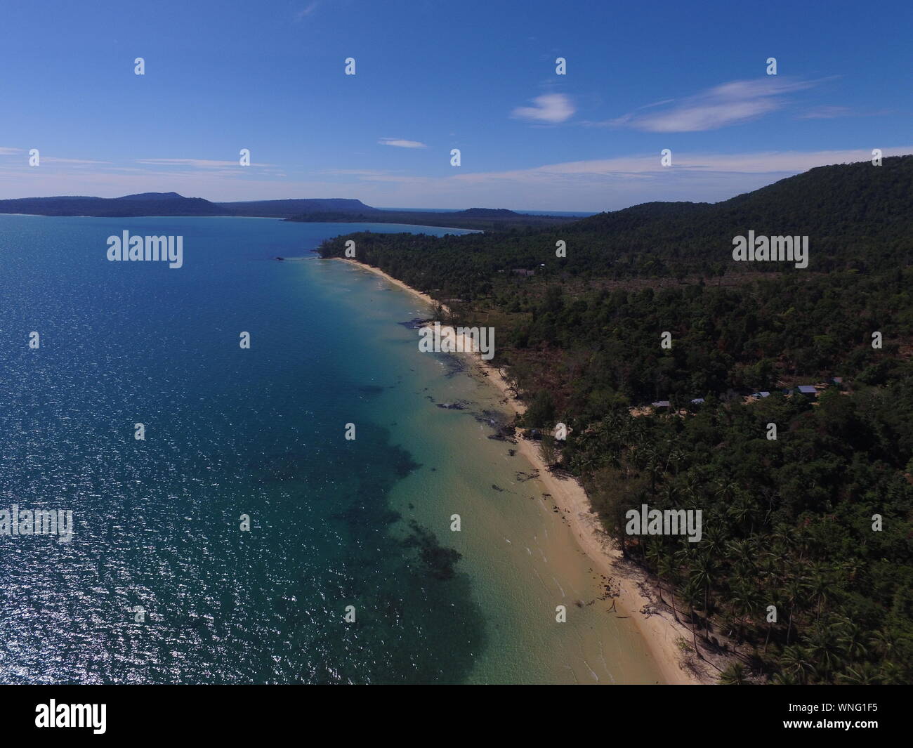 Koh Rong Cambodia island drone Stock Photo - Alamy