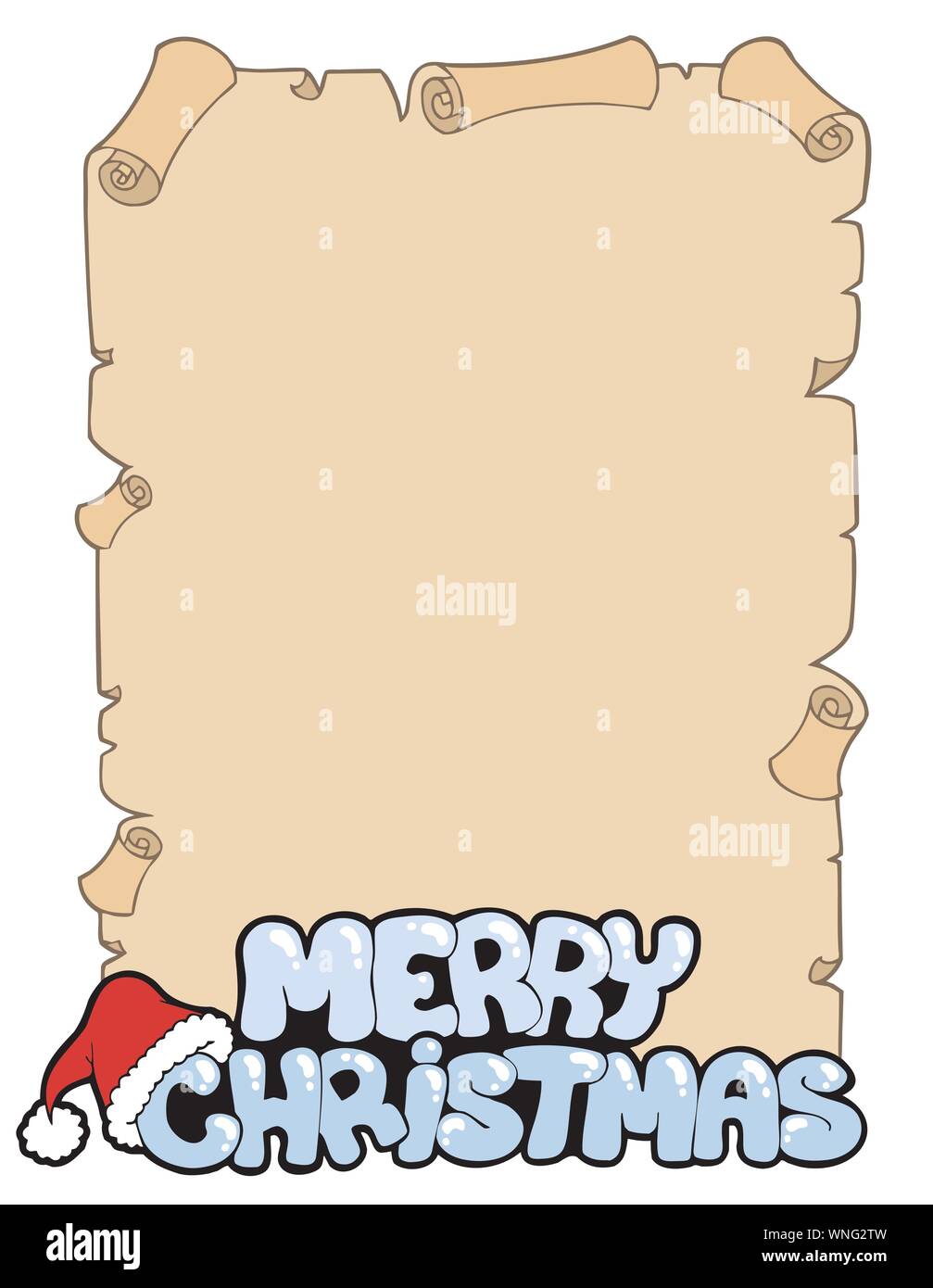 Parchment paper notice sign Stock Vector Images - Alamy