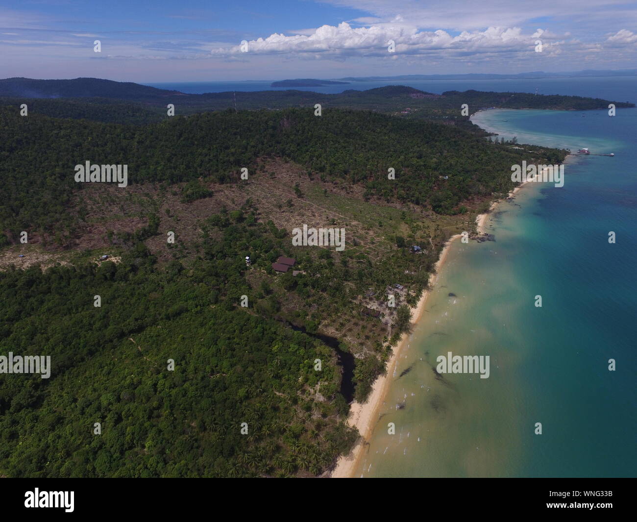 Koh Rong Cambodia island drone Stock Photo - Alamy