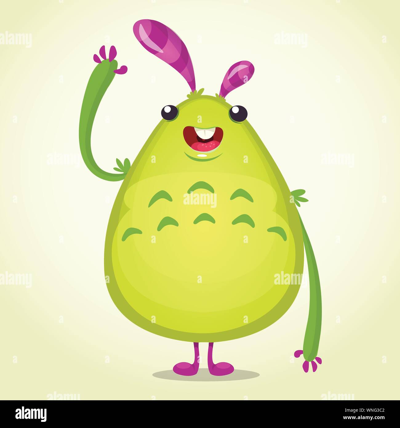 Happy cartoon monster. Vector character Stock Vector Image & Art - Alamy