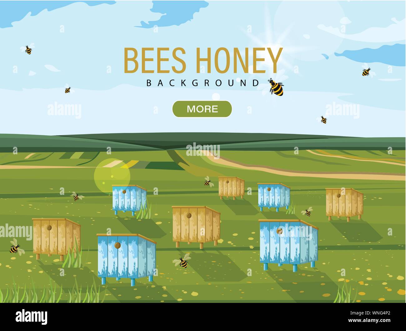 Nest bees Stock Vector Images - Alamy