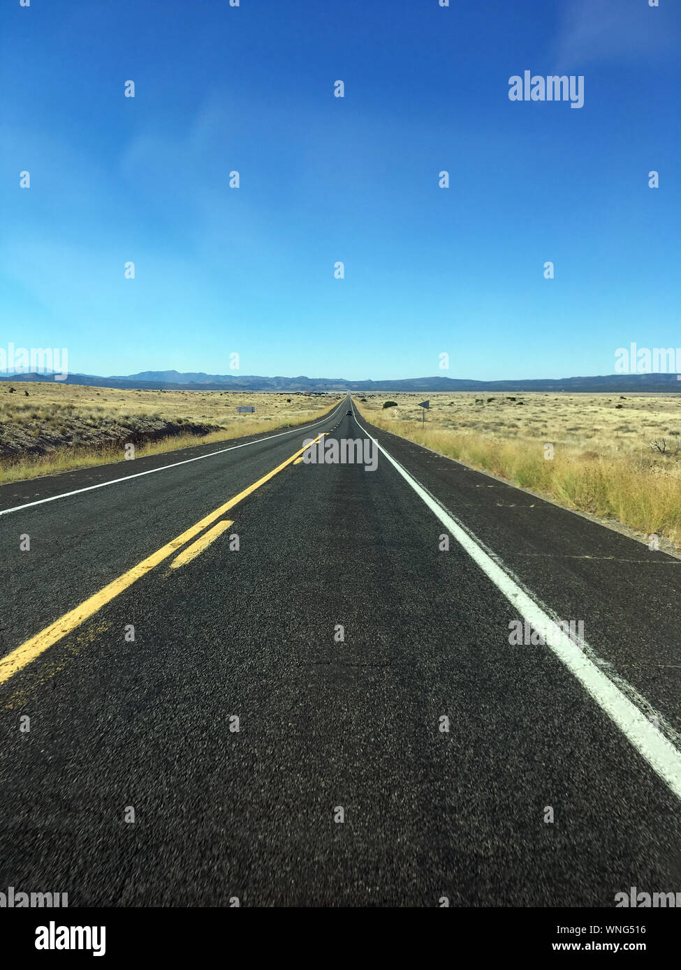 Endless roads in the desert of nevada Stock Photo - Alamy