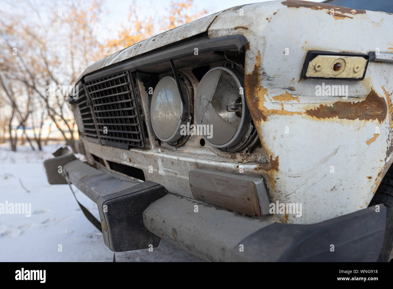 Krasnoyarsk, Russia, August 10, 2019: Russian retro Lada 2106 car on ...