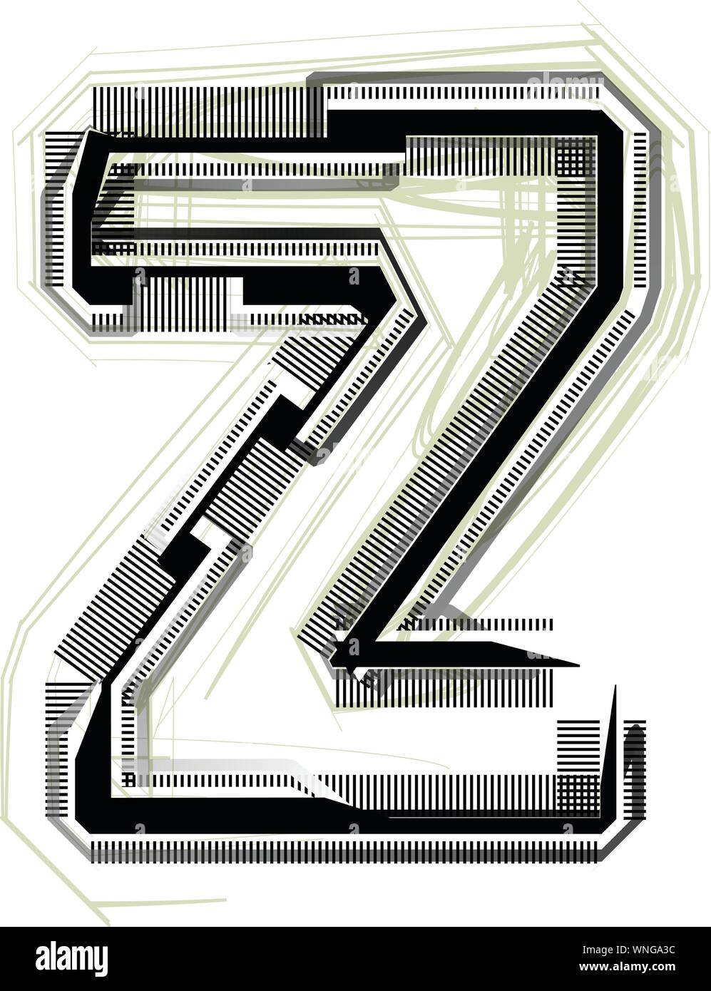 technological font. LETTER z Stock Vector Image & Art - Alamy