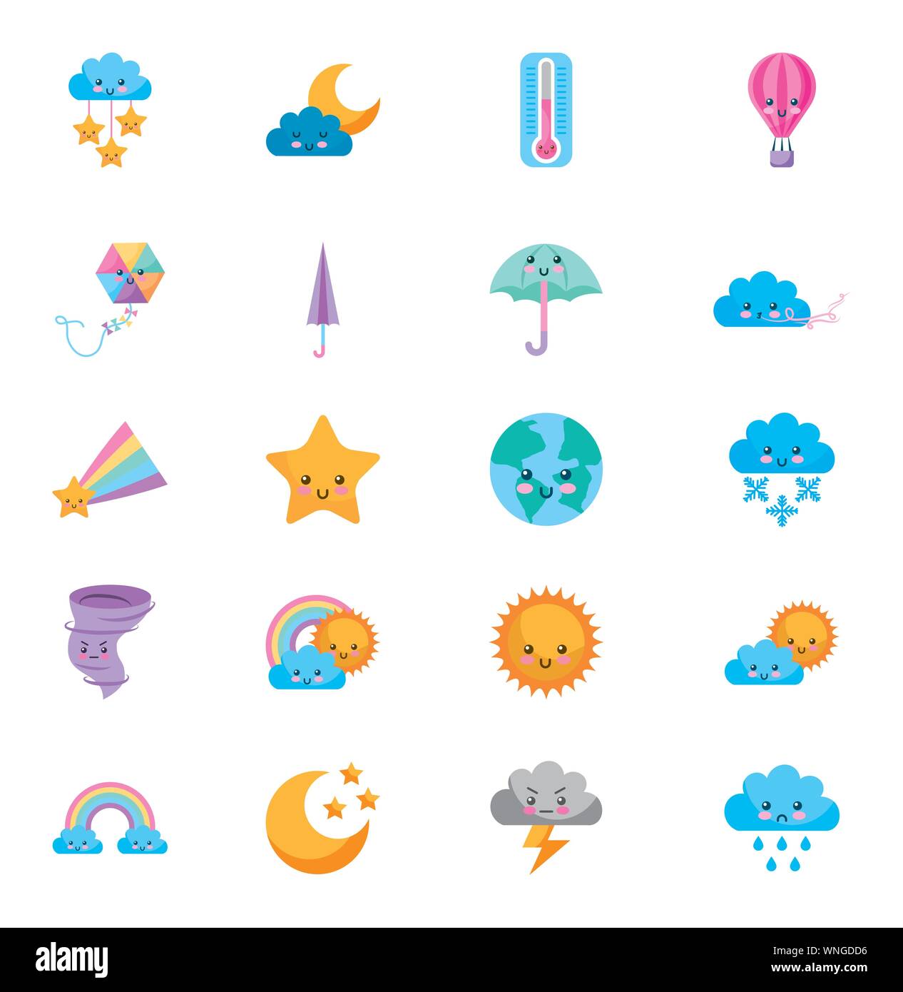 time and weather set icons Stock Vector Image & Art - Alamy