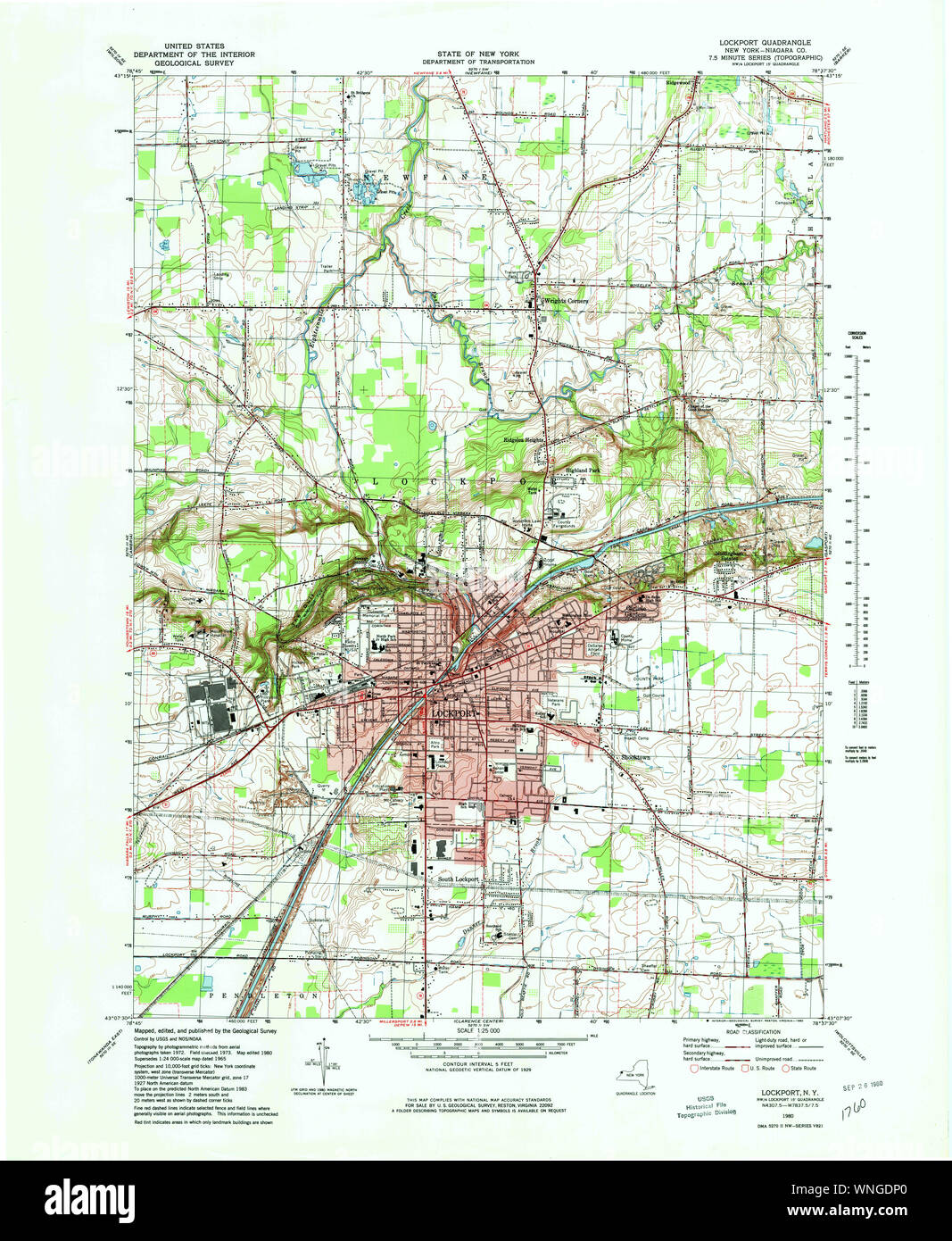 New York NY Lockport 130321 1980 25000 Restoration Stock Photo - Alamy